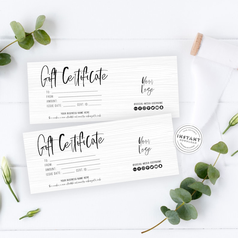 Gift Certificate Handmade for Minimalist Living Gift Card - Etsy