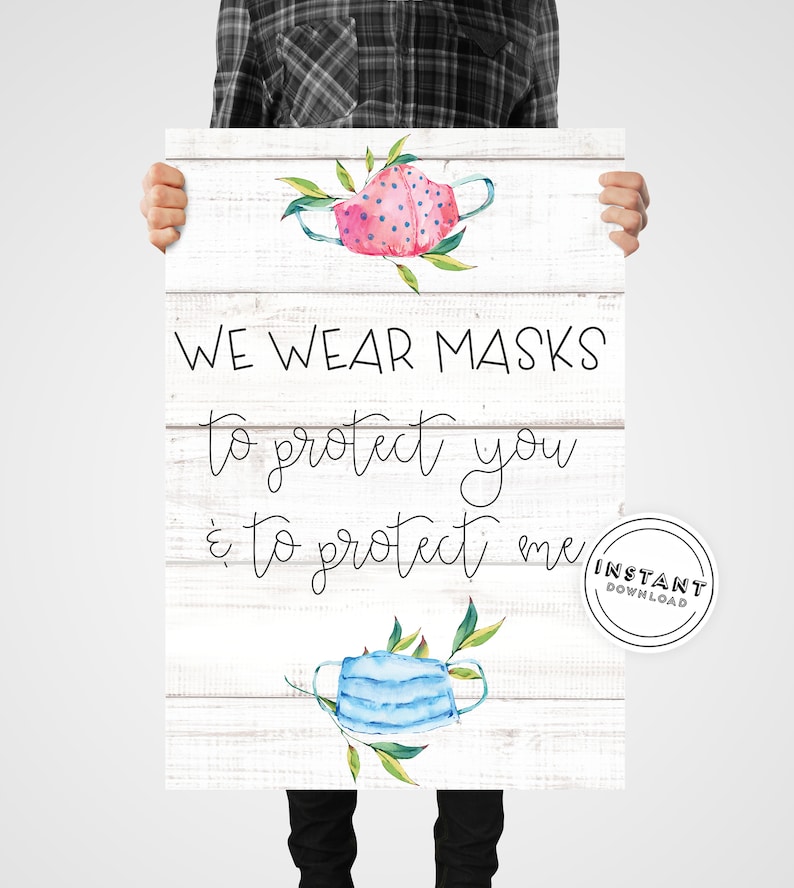 COVID Awareness Poster Wear A Mask Poster for Classroom - Etsy