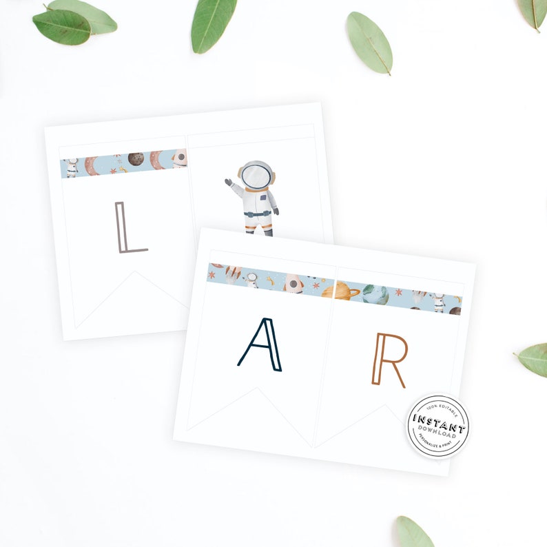 Light Blue Two the Moon Banner | Two the Moon Editable Banner | Space ...