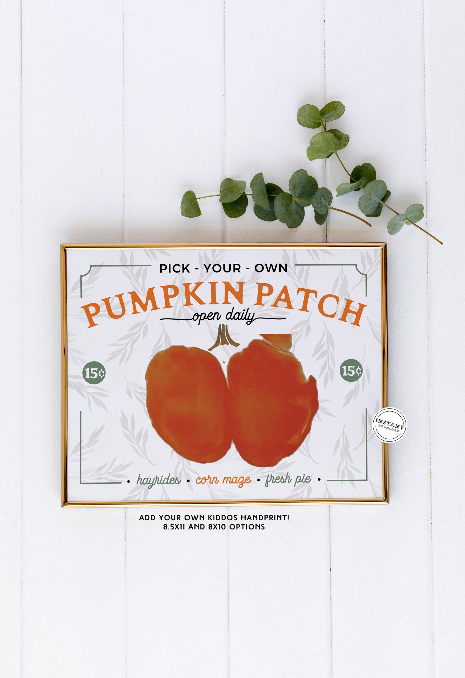 Pumpkin Patch Bum Craft | Handprint Art | Pumpkin Baby Bottom Craft for ...