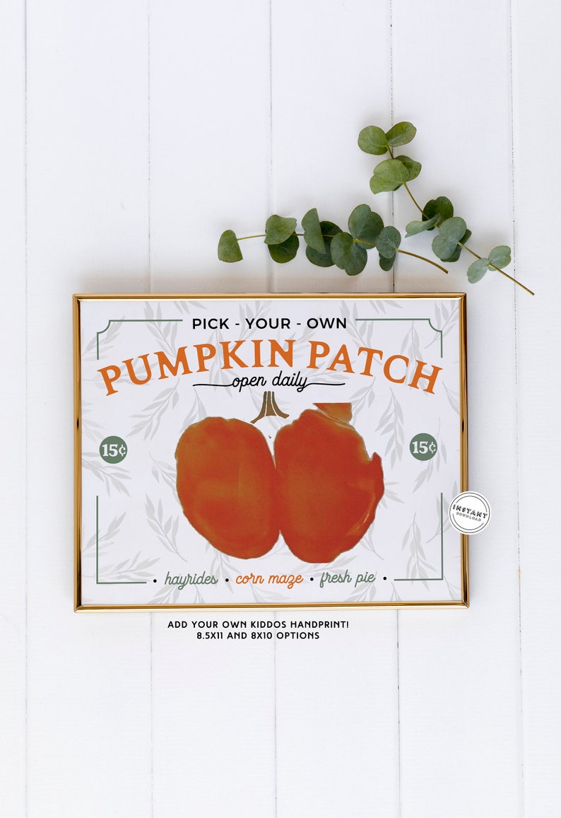 Pumpkin Patch Bum Craft | Handprint Art | Pumpkin Baby Bottom Craft for ...