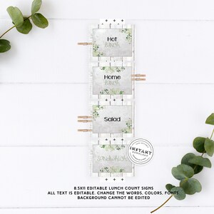 Farmhouse Lunch Count Clip Chart for Classroom or Home | Student Lunch ...