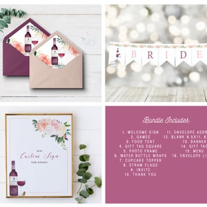 Red Wine Food Tent Place Card | Fully Editable Tent Card 4.5x5 Foldable ...