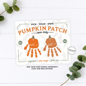 Pumpkin Patch 2 Kids Handprints | Handprint Art | Hand Print Craft for ...