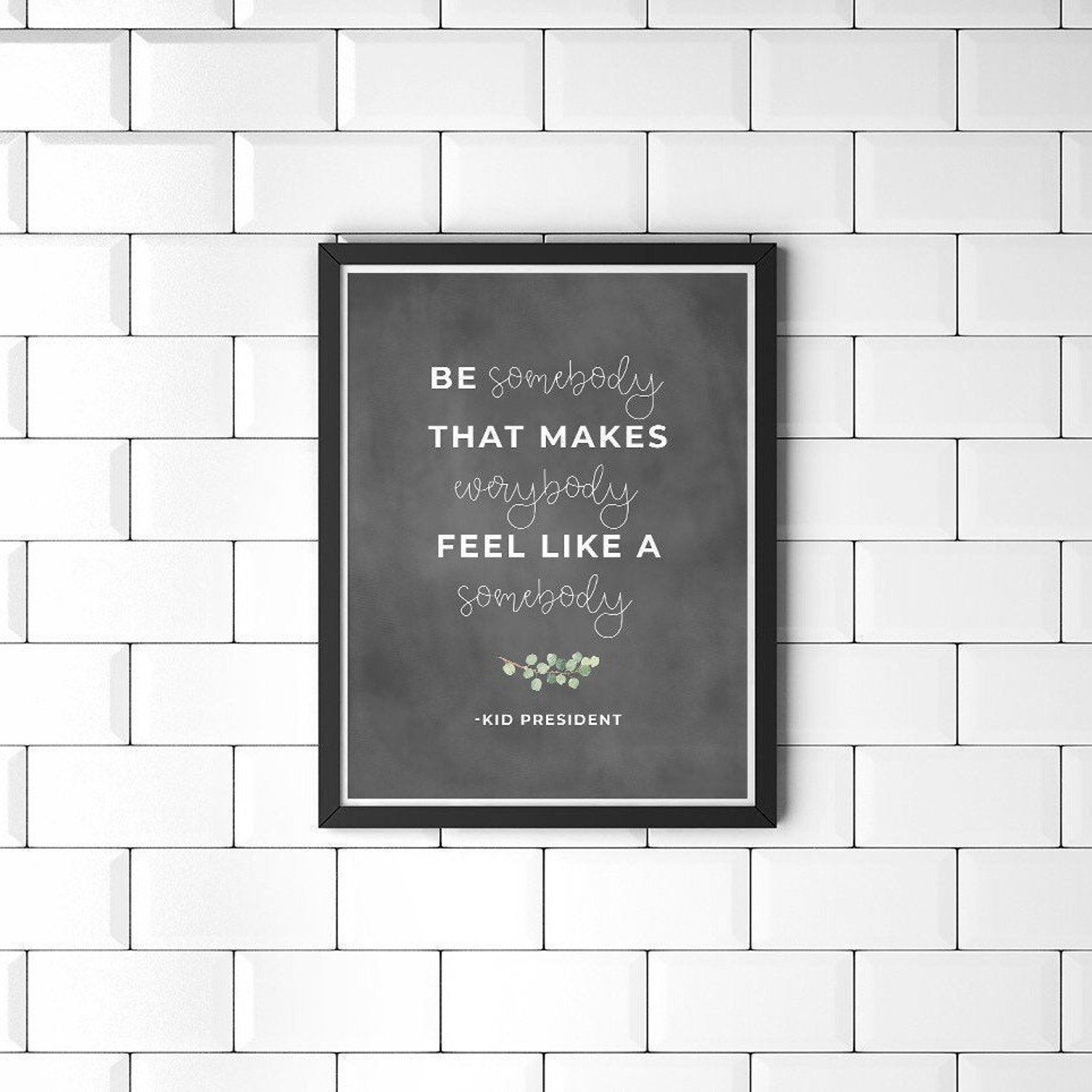 Kid President Poster Chalkboard Wall Art Nursery Print - Etsy