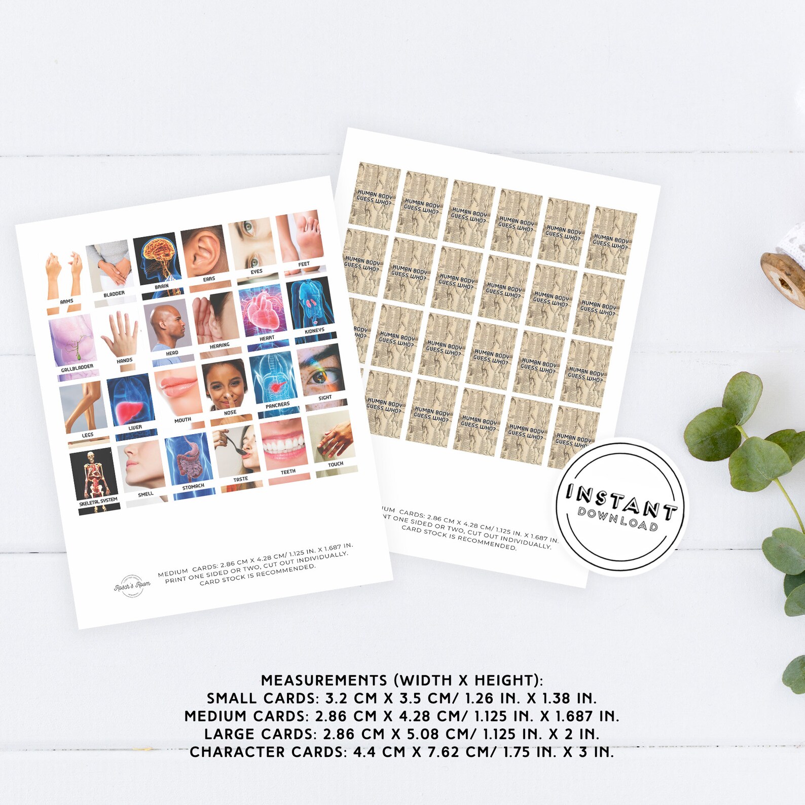 Human Body Guess Who Printable Template Gather Round Homeschool School ...