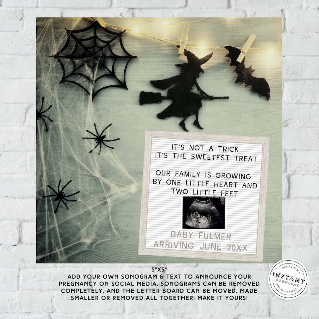 Spider Web and Witches Pregnancy Announcement | Spooky Halloween ...