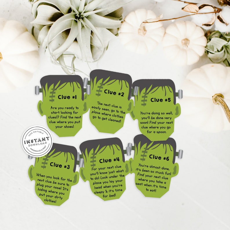 Halloween Scavenger Hunt for Kids at Home Holiday Treasure - Etsy