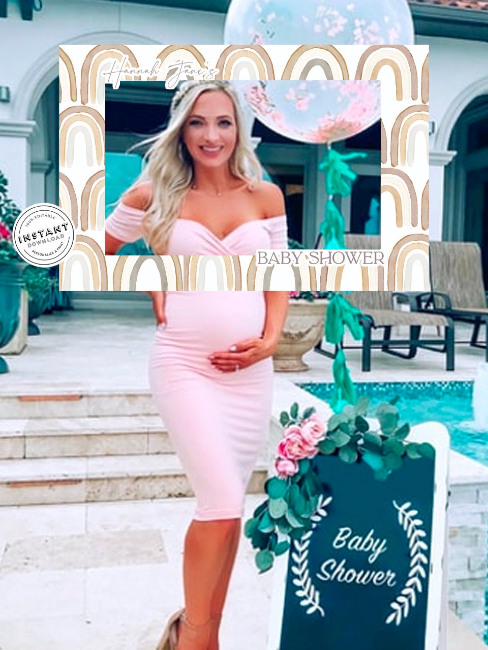 Boho Baby Shower Photo Booth Frame Photo Booth Frame for | Etsy