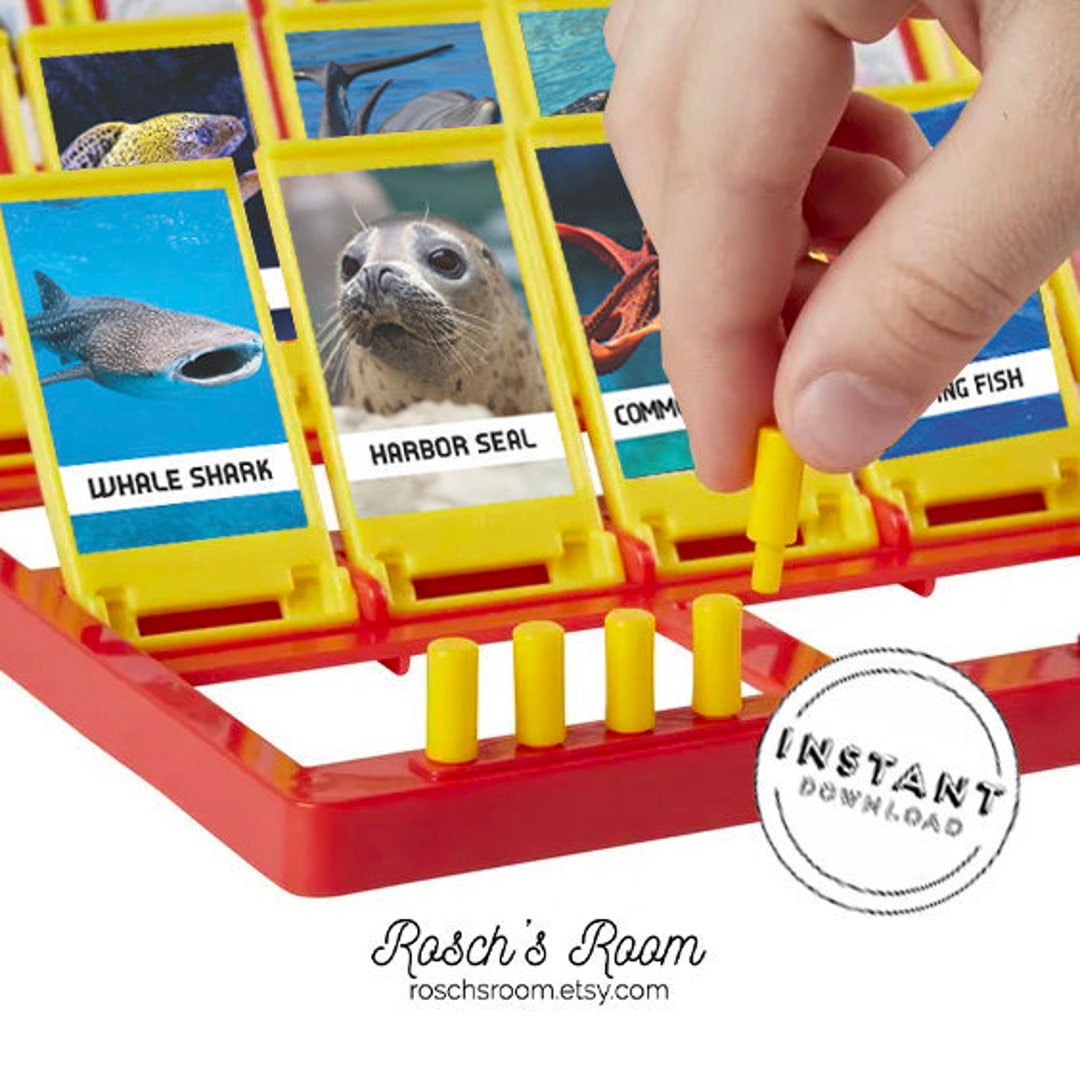 Oceans Guess Who Printable Template Gather Round Homeschool School ...