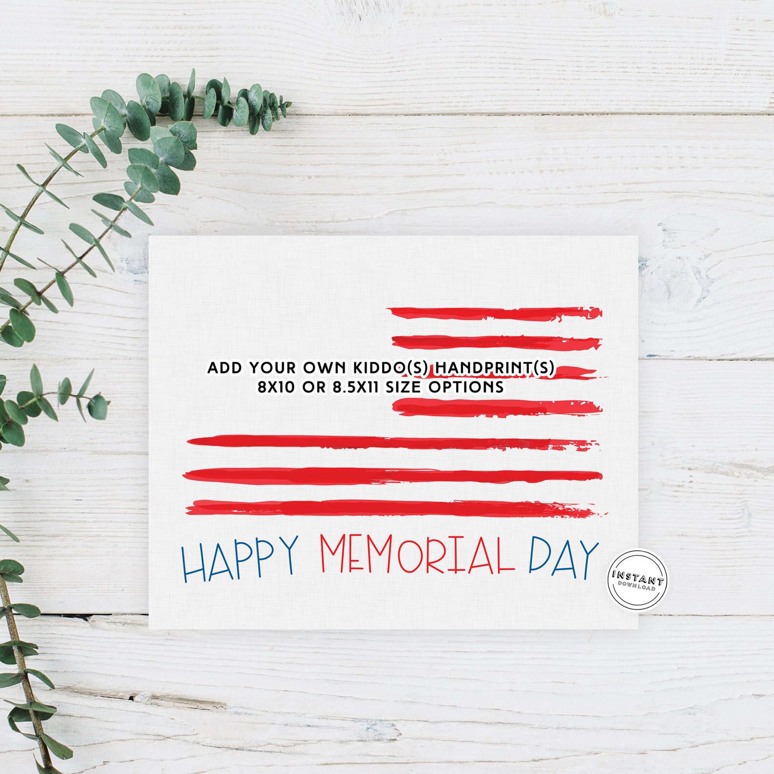 Memorial Day Handprint Craft | American Flag Handprint Art | Summer USA ...