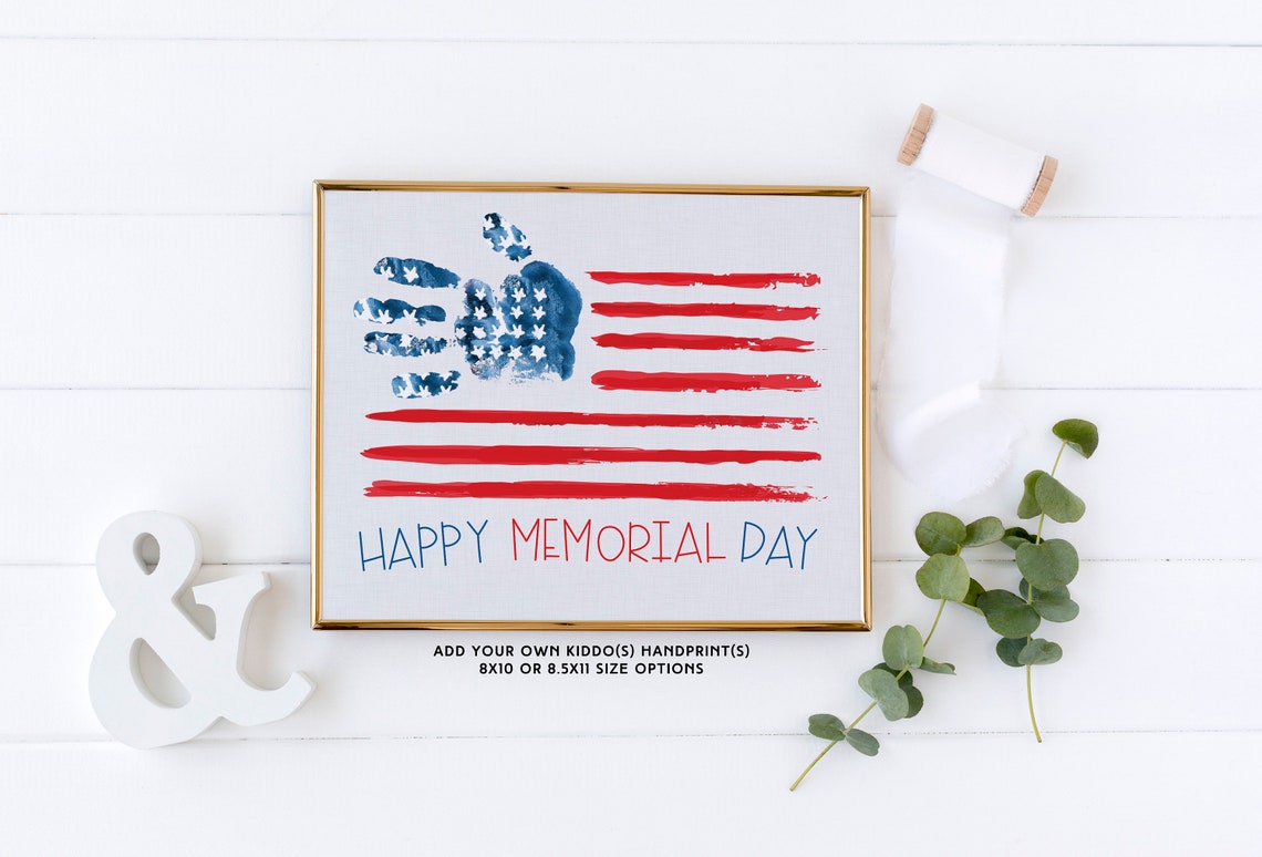 Memorial Day Handprint Craft | American Flag Handprint Art | Summer USA ...