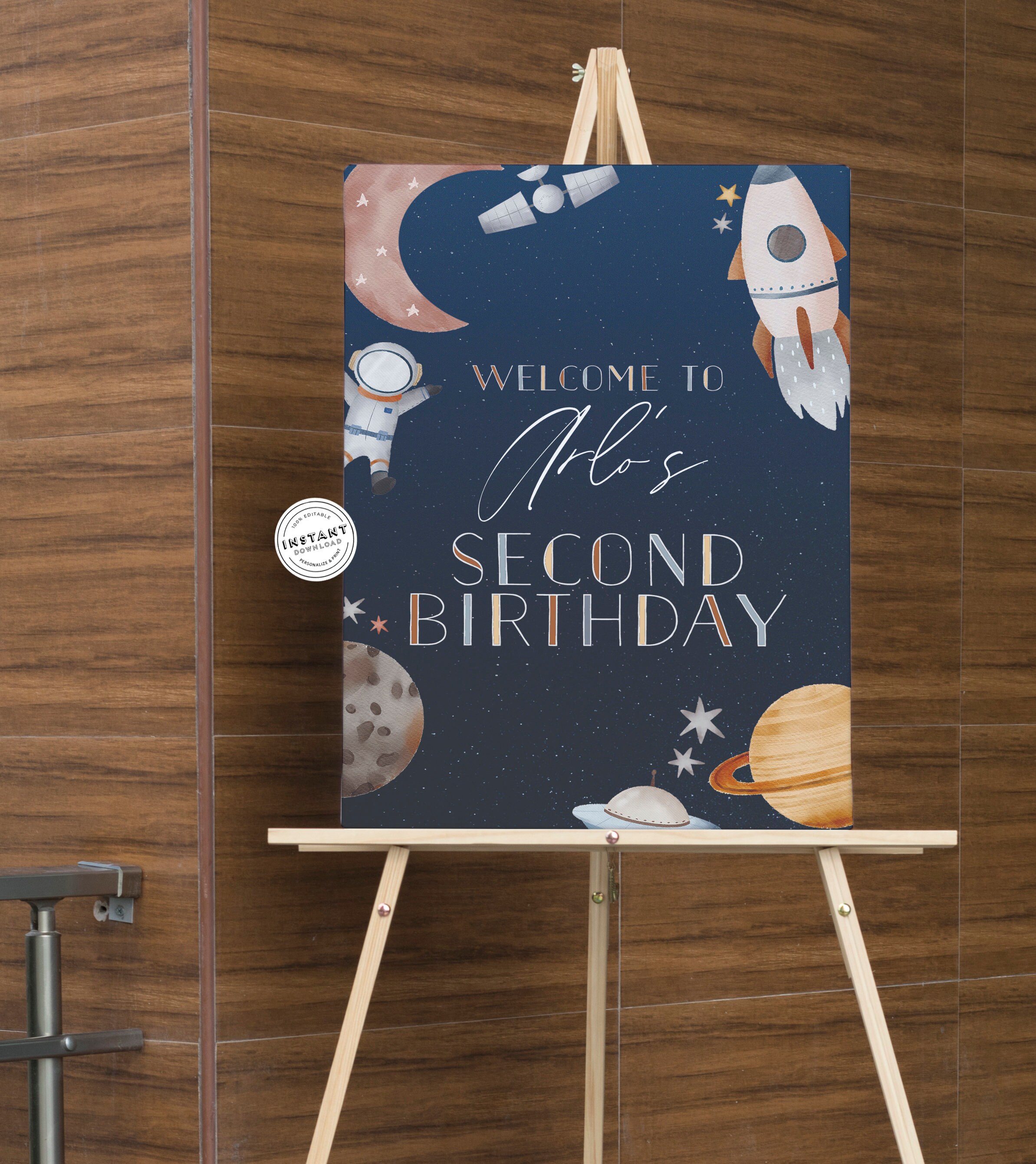 Two the Moon Welcome Sign | Birthday Welcome Sign | 2nd Birthday Space ...