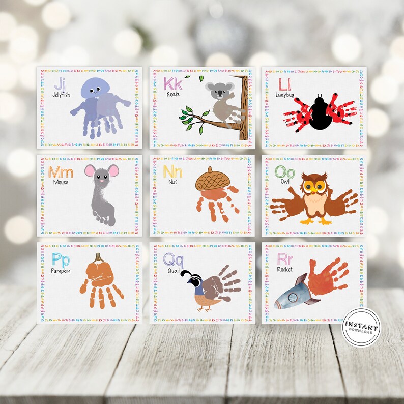 Alphabet Handprint Craft Preschool Alphabet Activity - Etsy