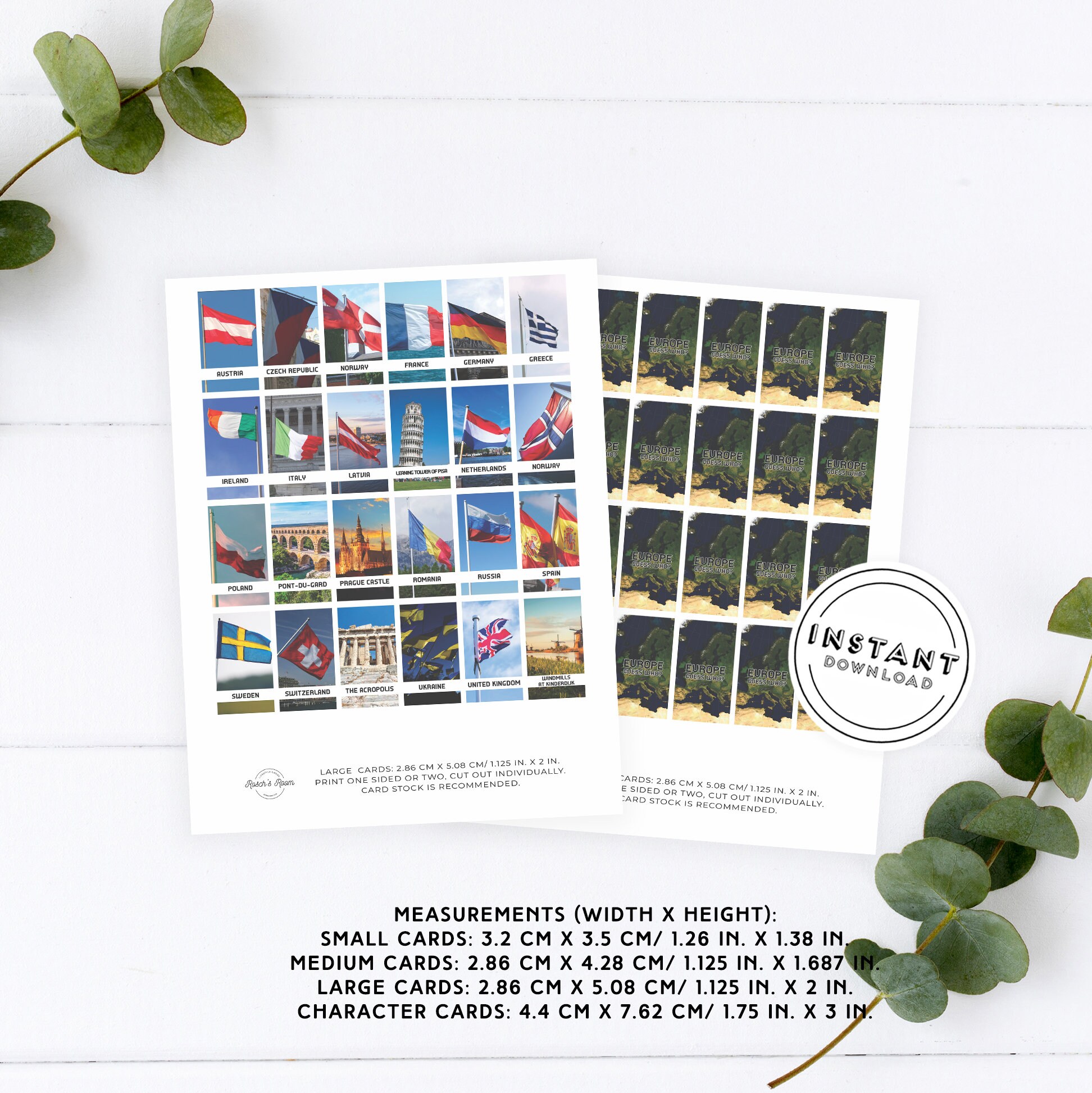 Europe Guess Who Printable Template | Gather Round Homeschool | School ...