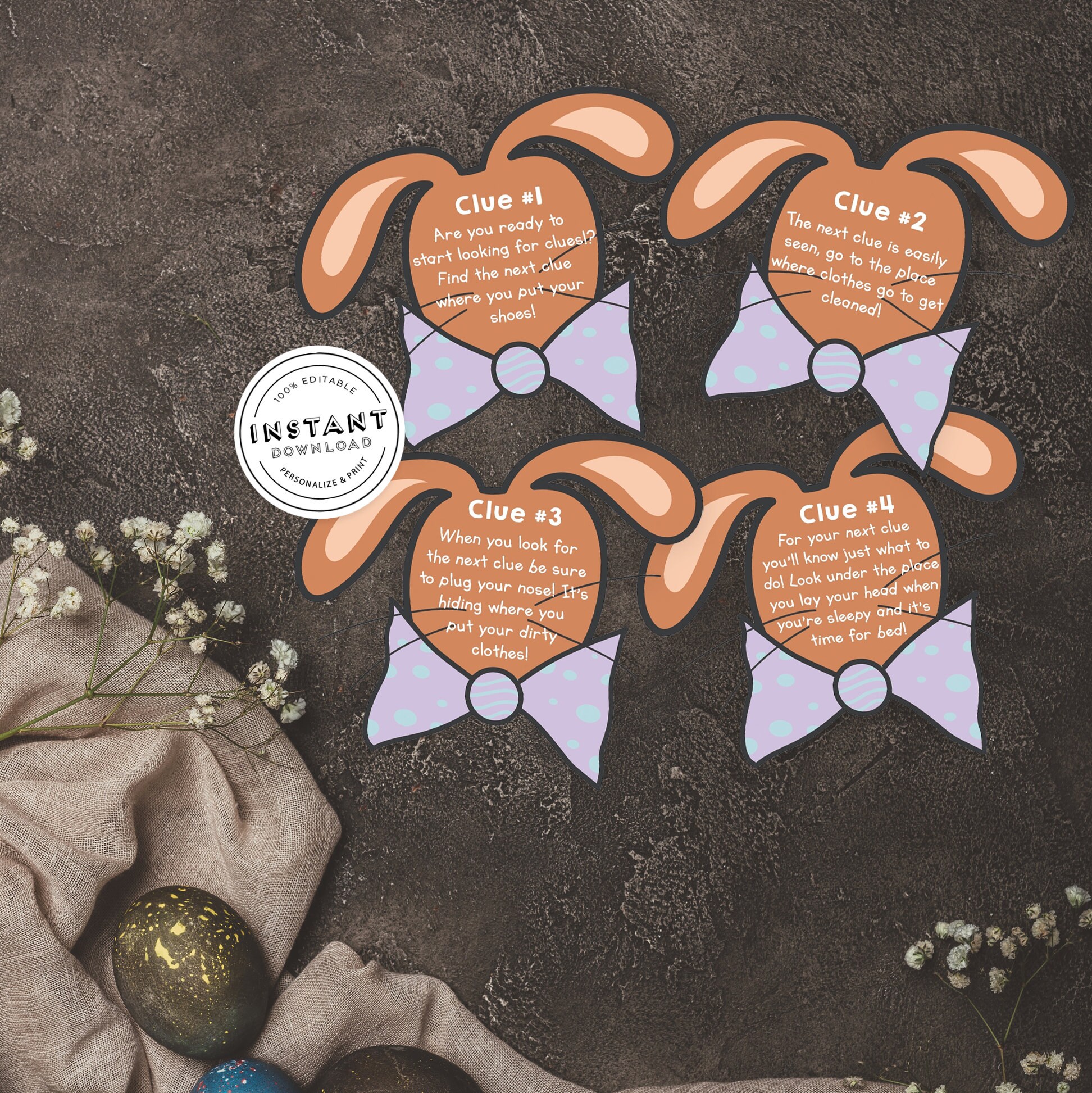 Easter Bunny Scavenger Hunt for Kids at Home Holiday - Etsy