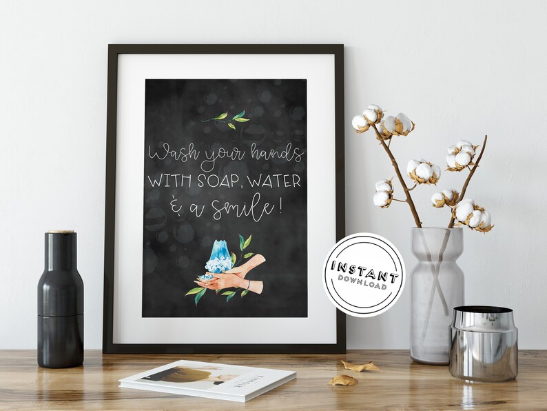 Wash Hands Classroom COVID Safety Poster | Classroom Wall Art ...