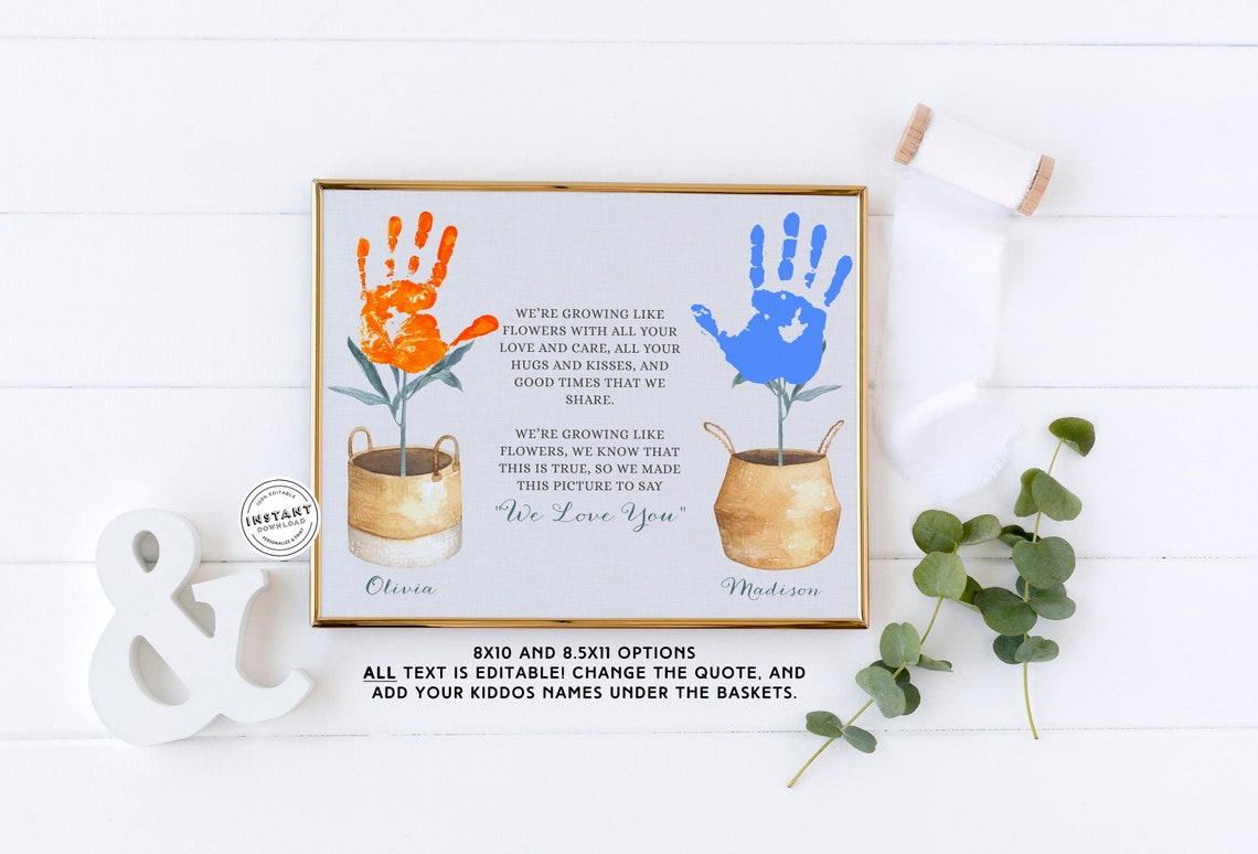 EDITABLE Were Growing Like Handprints Handprint Craft Thank - Etsy