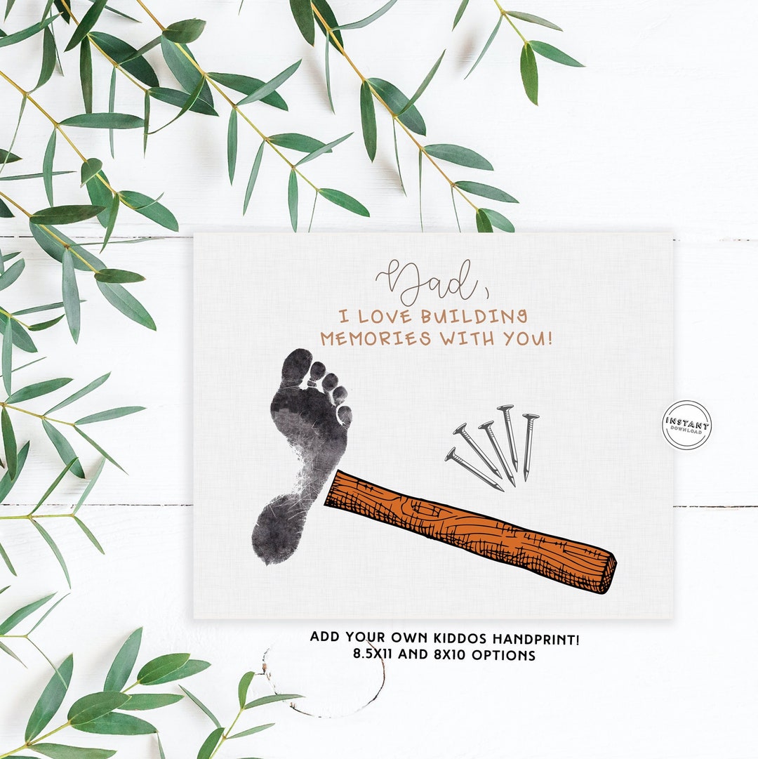 Dad I Love Building Memories With You Fathers Day Print | Keepsake Card ...