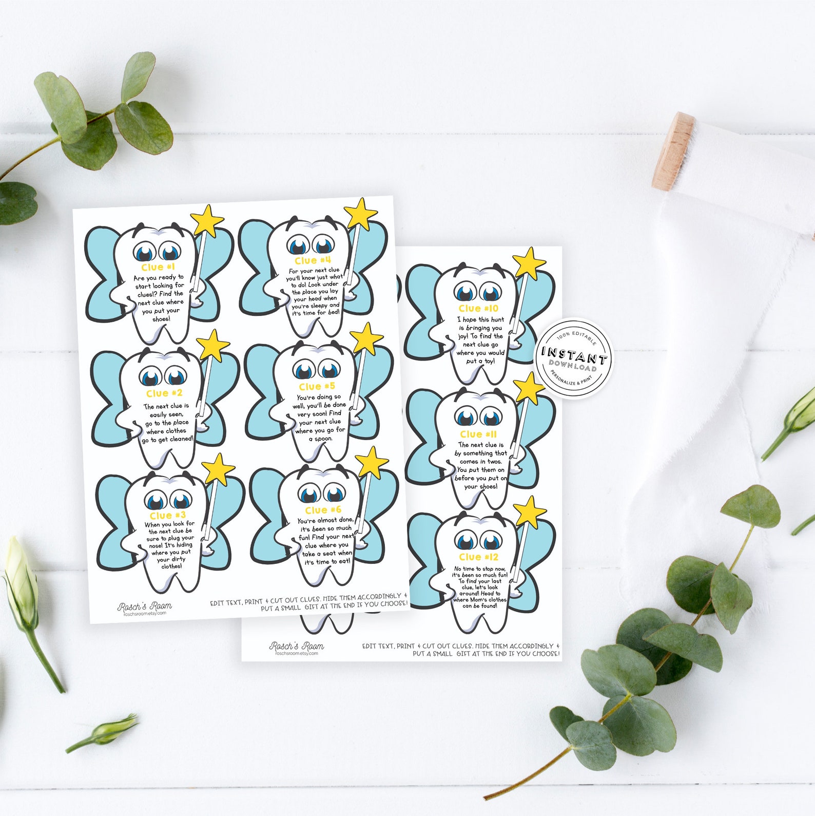 Tooth Fairy Scavenger Hunt for Kids at Home Tooth Fairy - Etsy