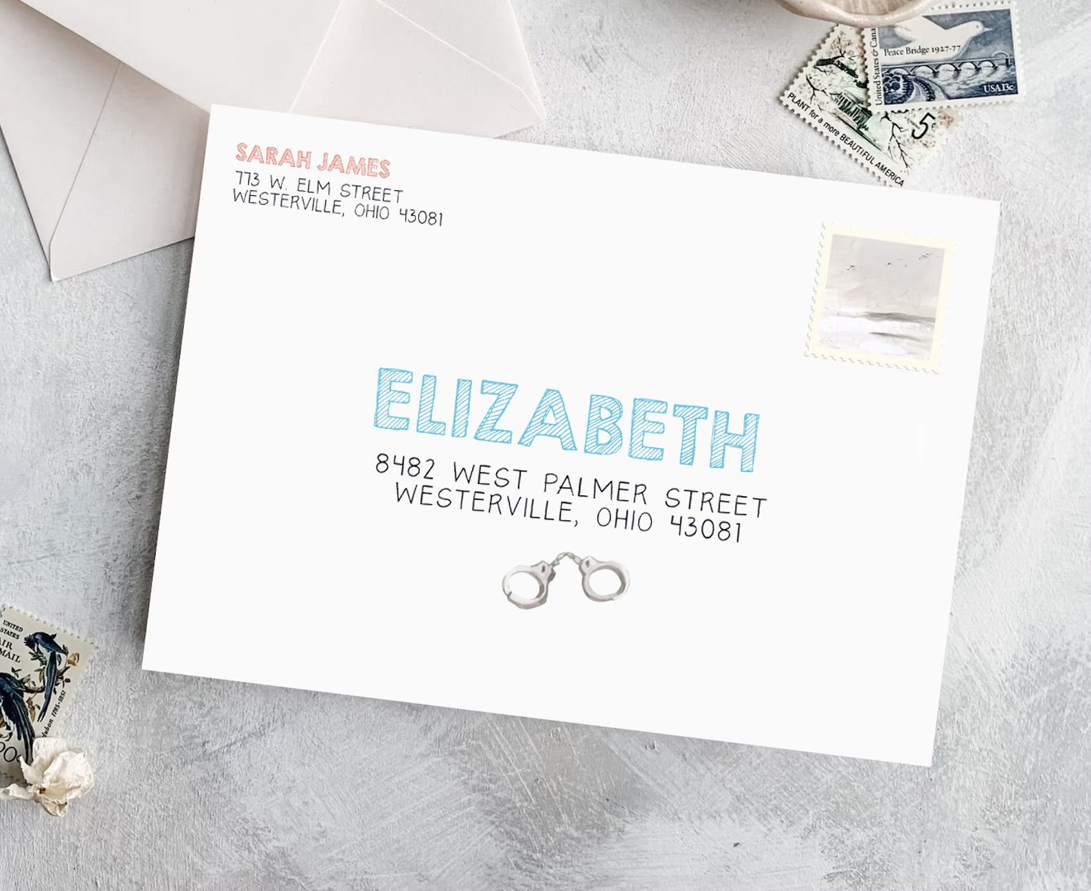 Calling All Units Police A7 Envelope Template Kids Birthday Party ...