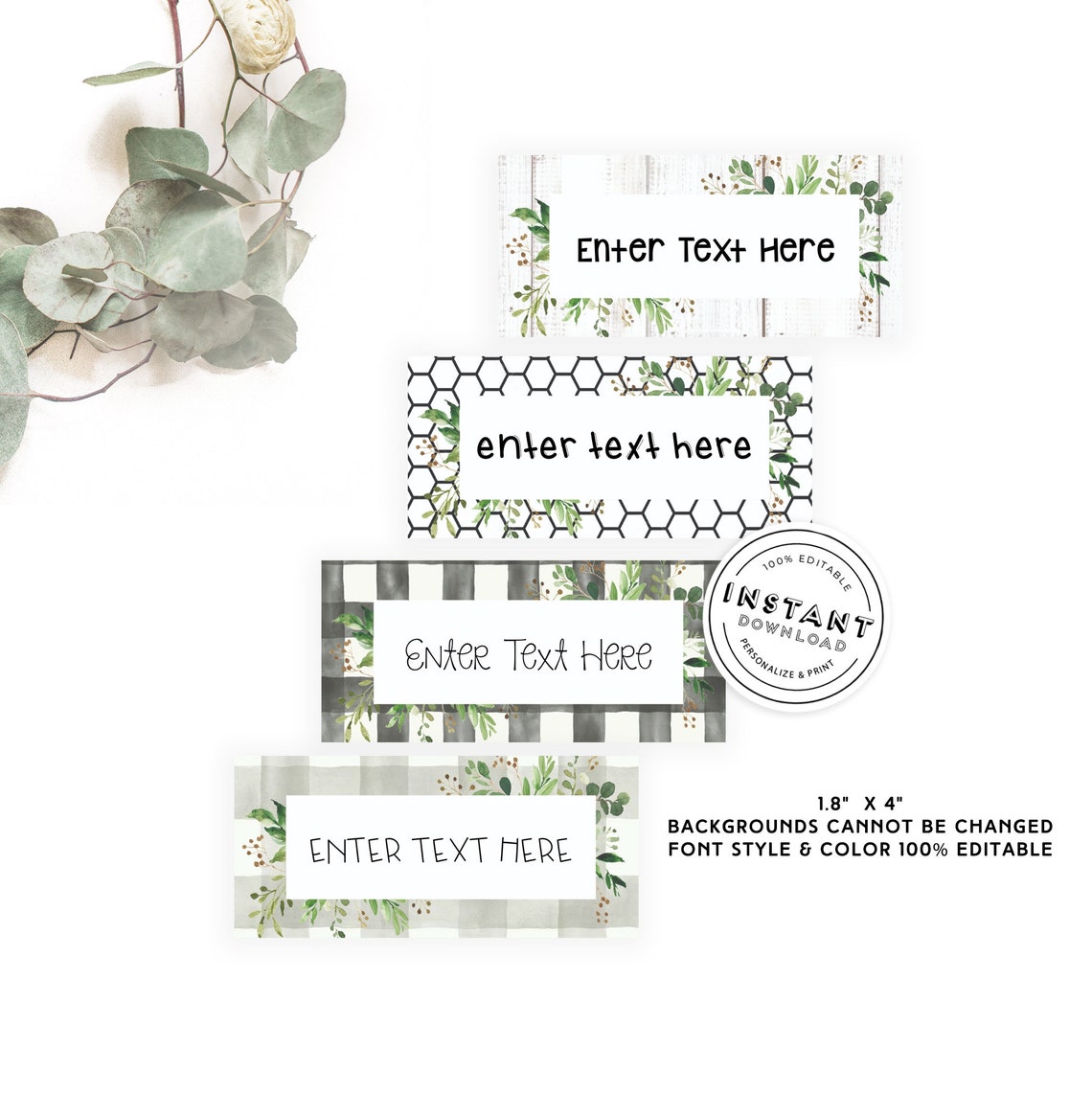 Customizable Rustic Bucket Bin Labels for Classroom - Etsy
