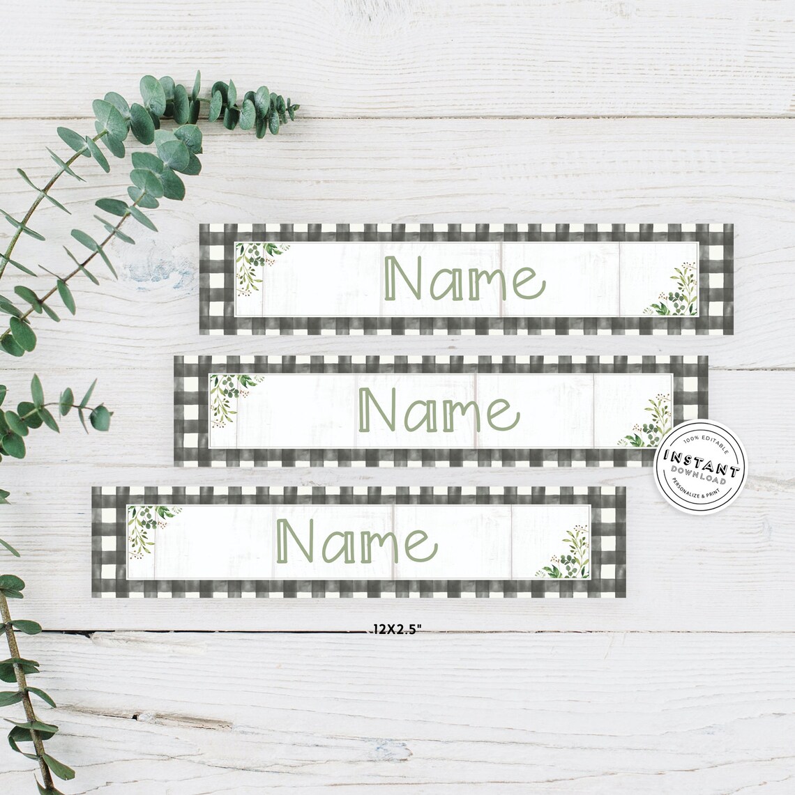 Farmhouse Classroom Desk Name Tag Modern Farmhouse Teacher - Etsy