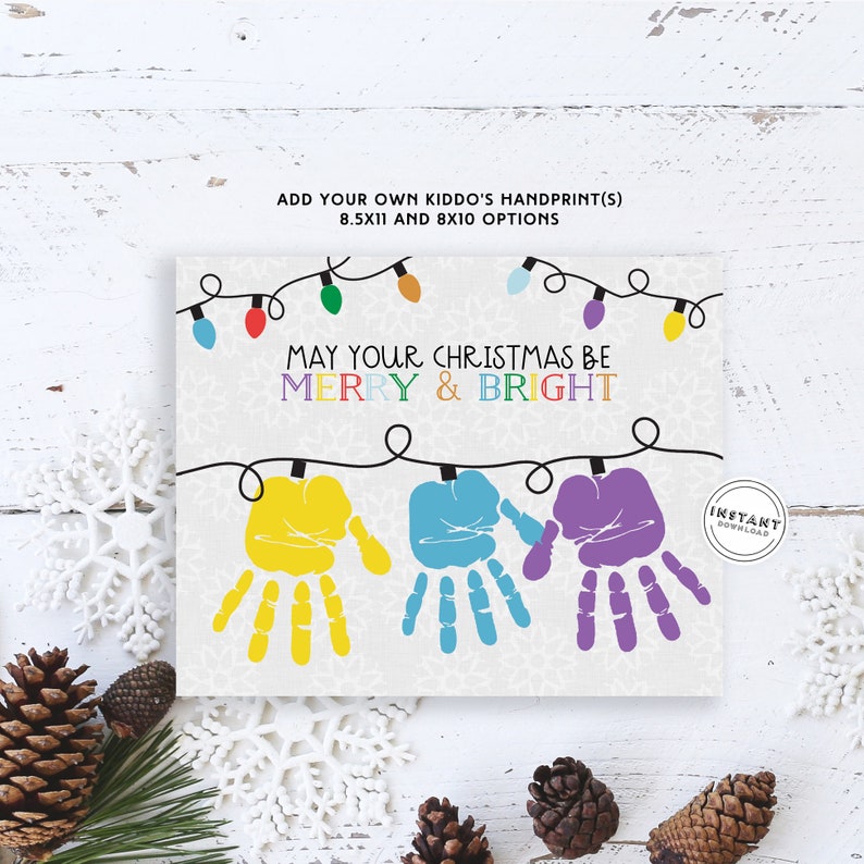 Christmas Lights Handprint Craft | Christmas Handprint Activity for ...