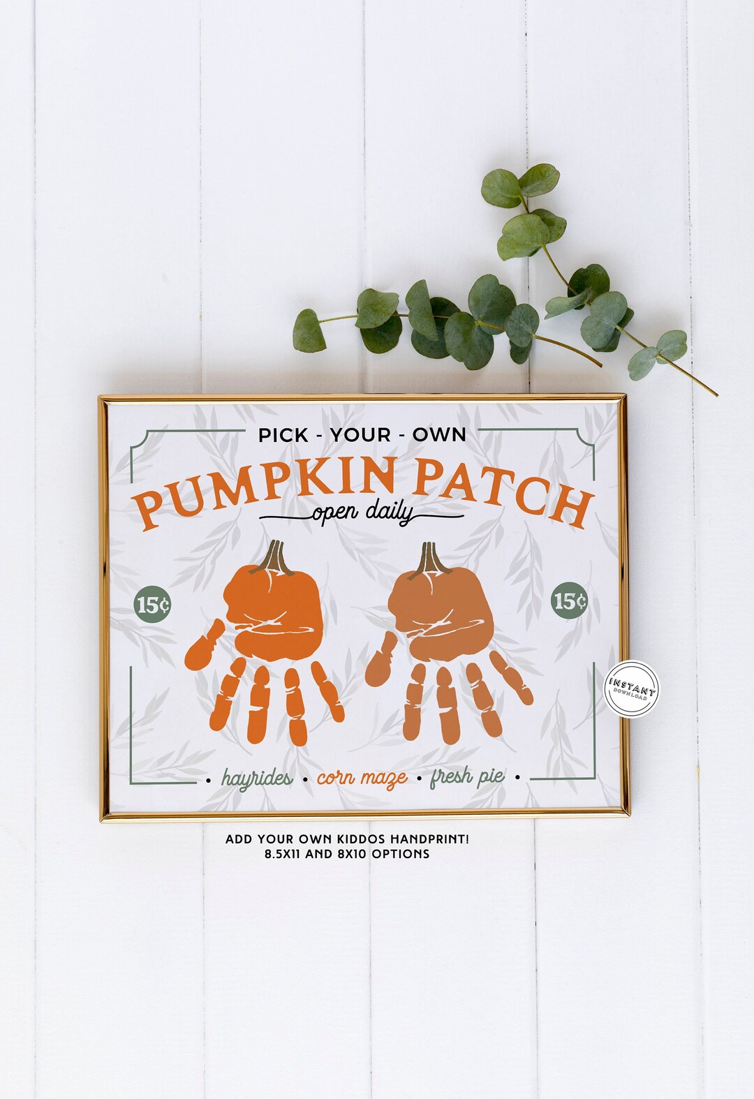 Pumpkin Patch 2 Kids Handprints | Handprint Art | Hand Print Craft for ...