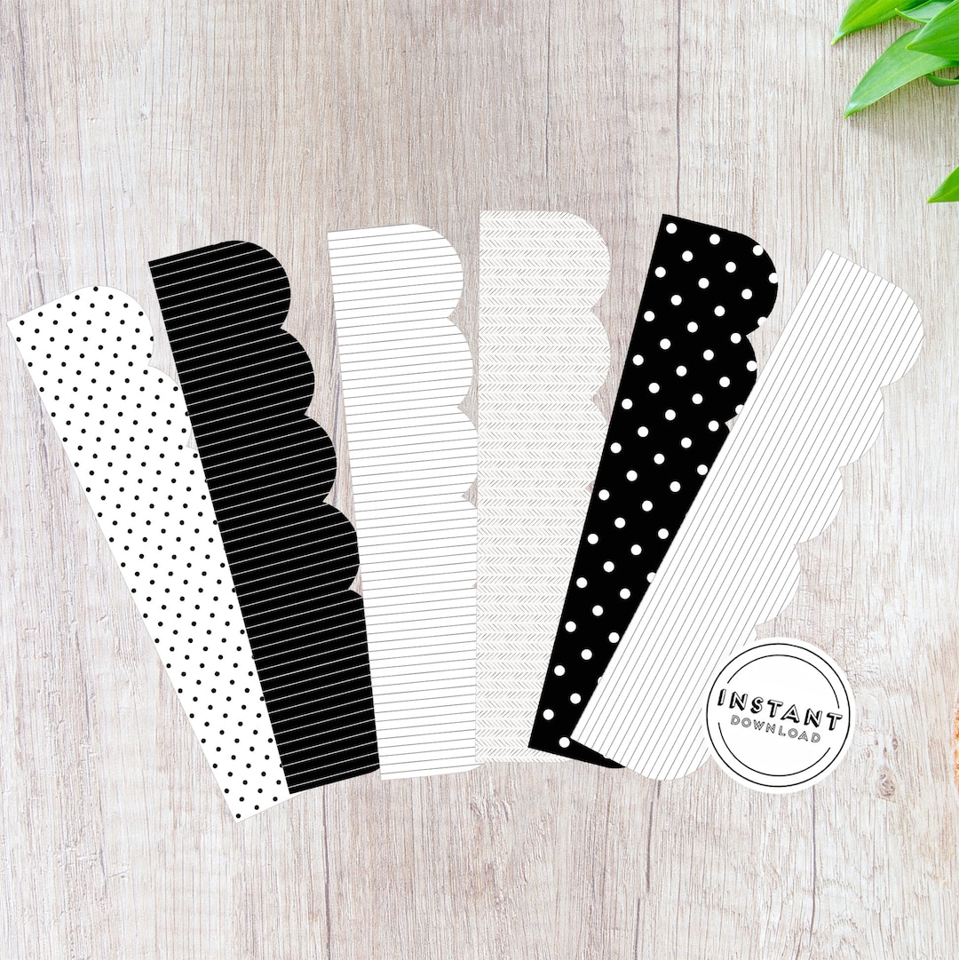Black and White Classroom Bulletin Board Border | Printable Bulletin ...