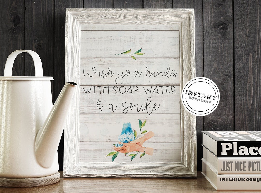 DIY Classroom Safety Poster Wash Your Hands Reminder for - Etsy