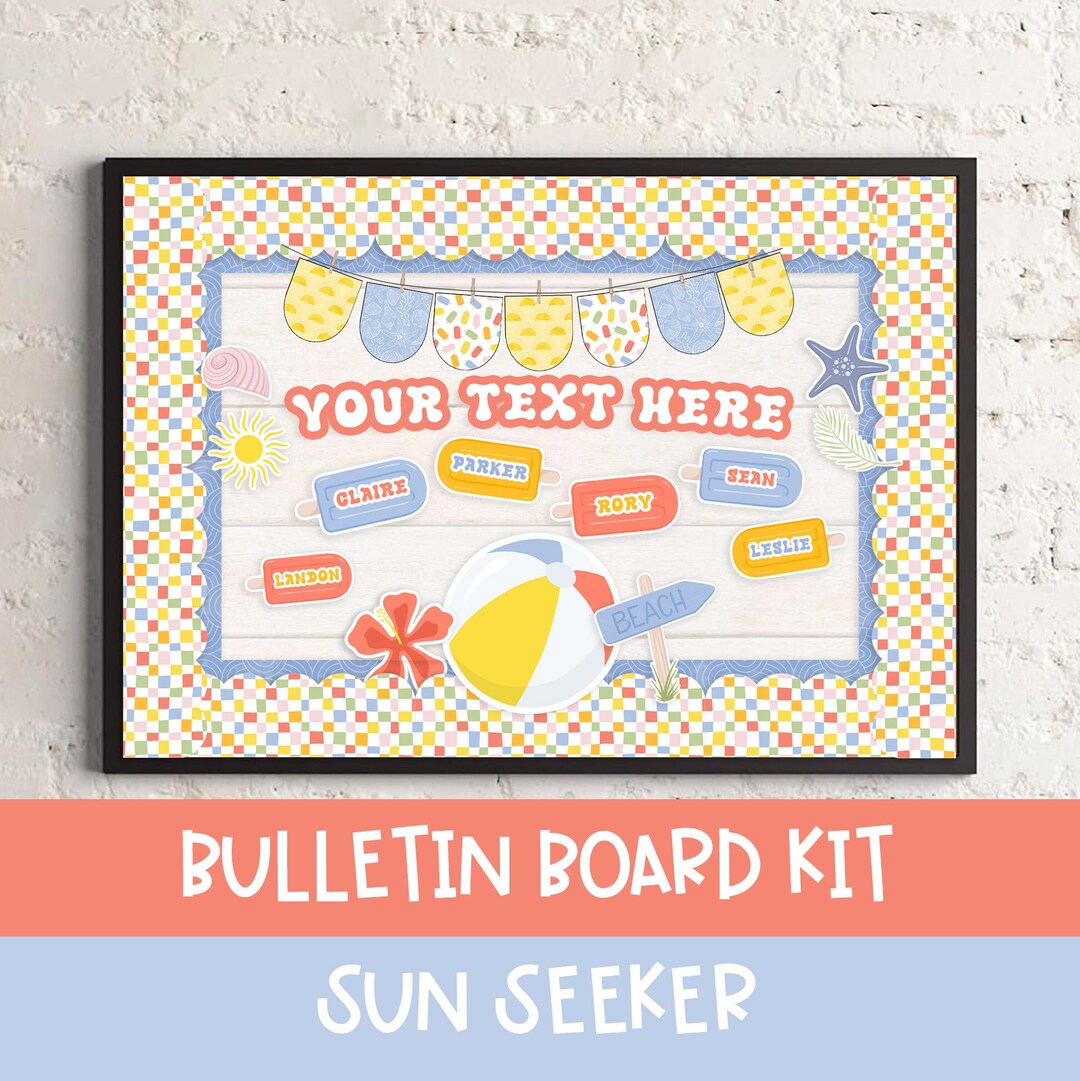 Sun Seeker Summer Bulletin Board Kit Bulletin Board Borders, Decor ...