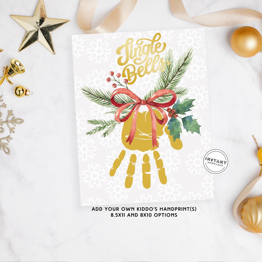 Jingle Bells Handprint Craft Christmas Handprint Activity for Kids ...