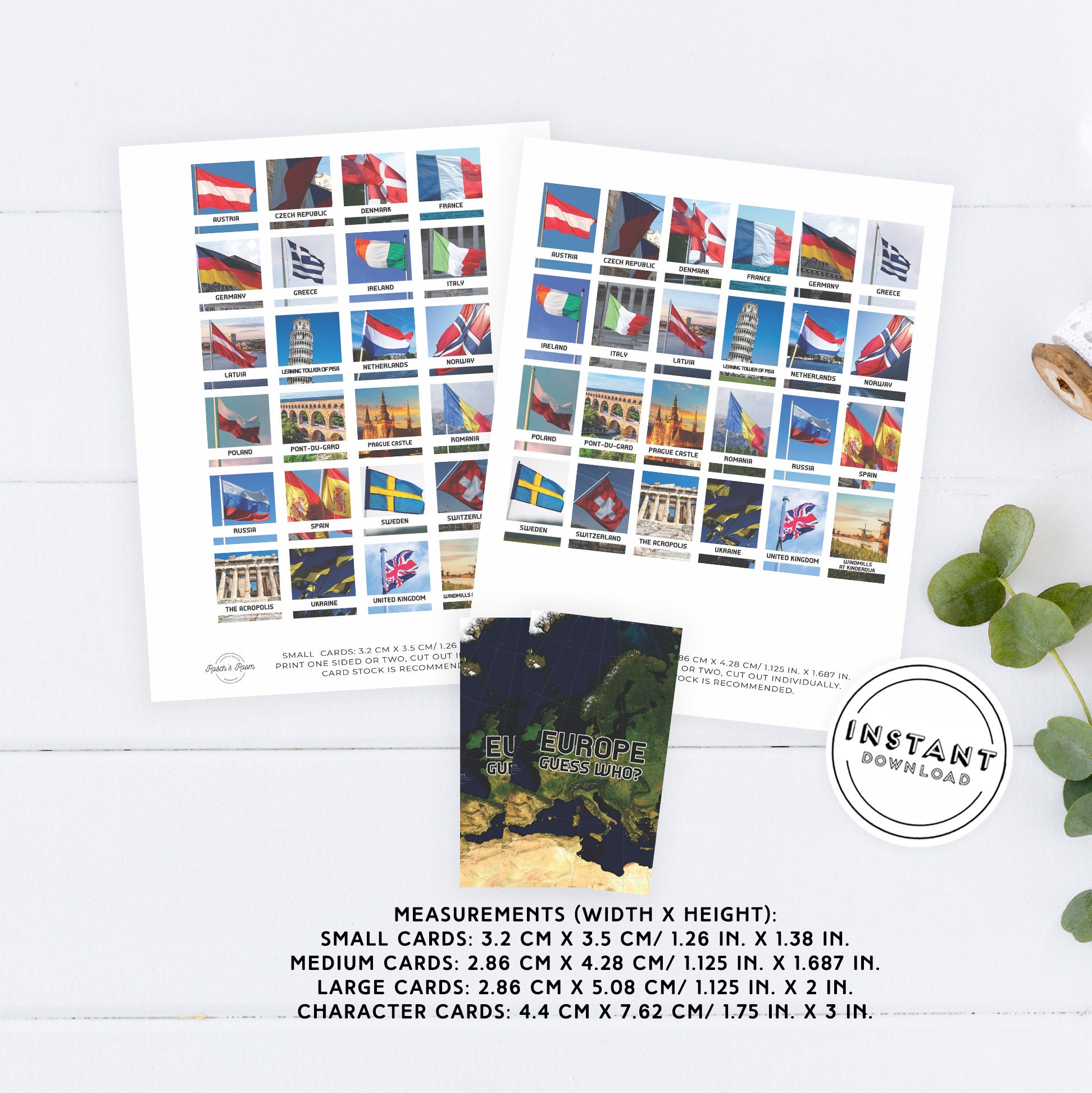 Europe Guess Who Printable Template | Gather Round Homeschool | School ...