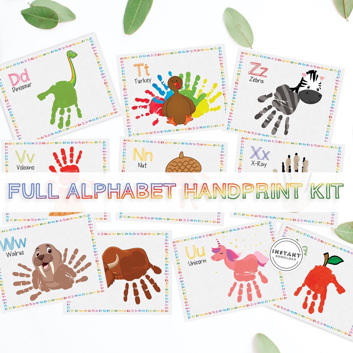 Alphabet Handprint Craft Preschool Alphabet Activity - Etsy