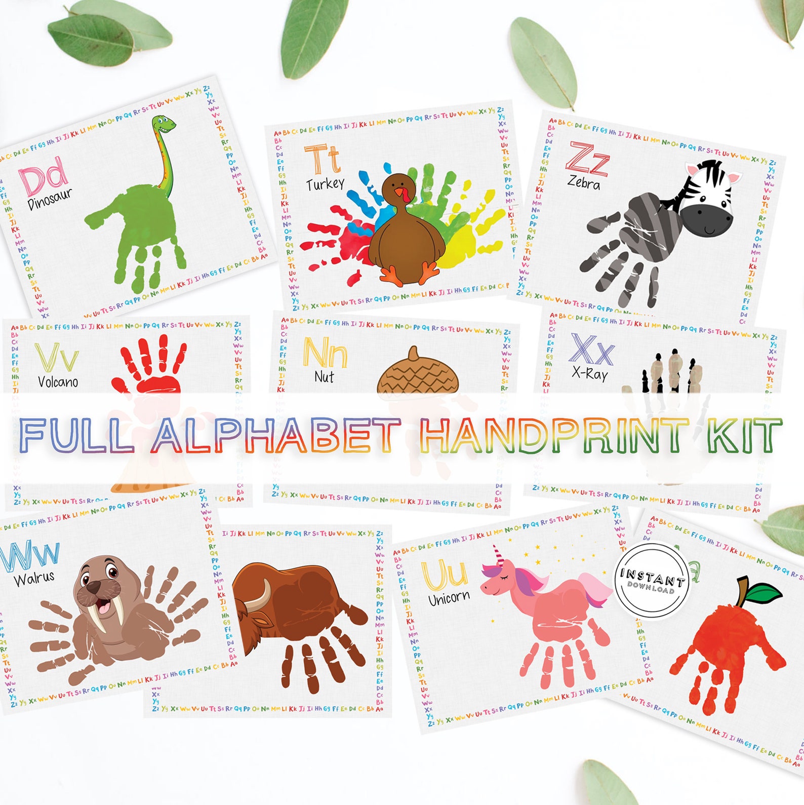 Alphabet Handprint Craft Preschool Alphabet Activity - Etsy