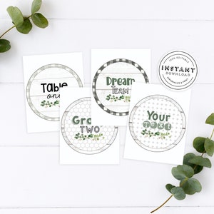 Set of 4 Farmhouse Classroom Table Numbers | Editable Classroom Group ...