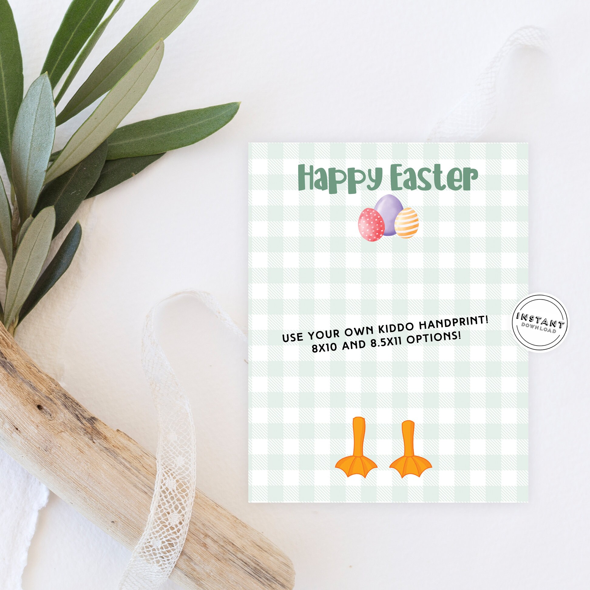 Happy Easter Handprint Chick Art Hand Print Craft for Kids - Etsy