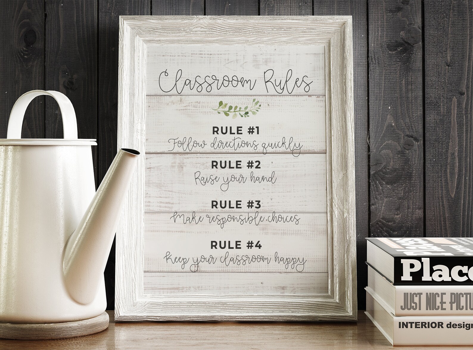 Classroom Rules Farmhouse Teacher Poster Classroom Wall Art | Etsy