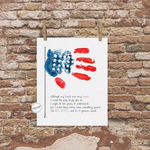 Flag Poem Handprint Craft | 4th of July Flag Handprint Art | Summer USA ...
