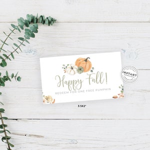 Pumpkin Gift Coupon | Free Pumpkin Voucher Customizable for Companies ...