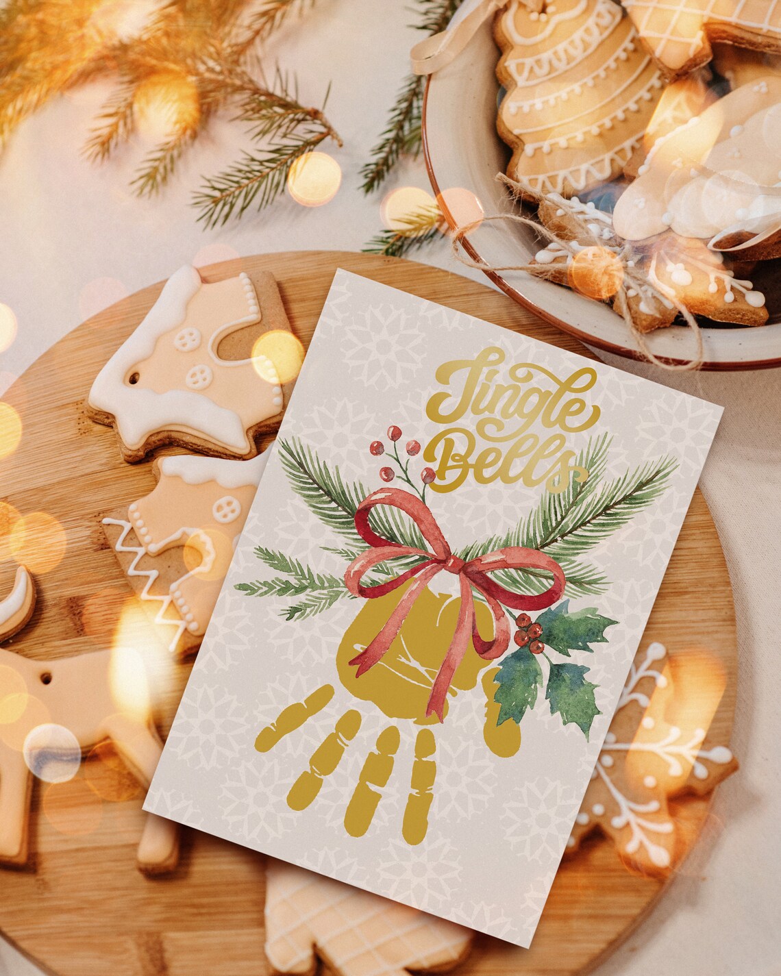 Jingle Bells Handprint Craft Christmas Handprint Activity - Etsy