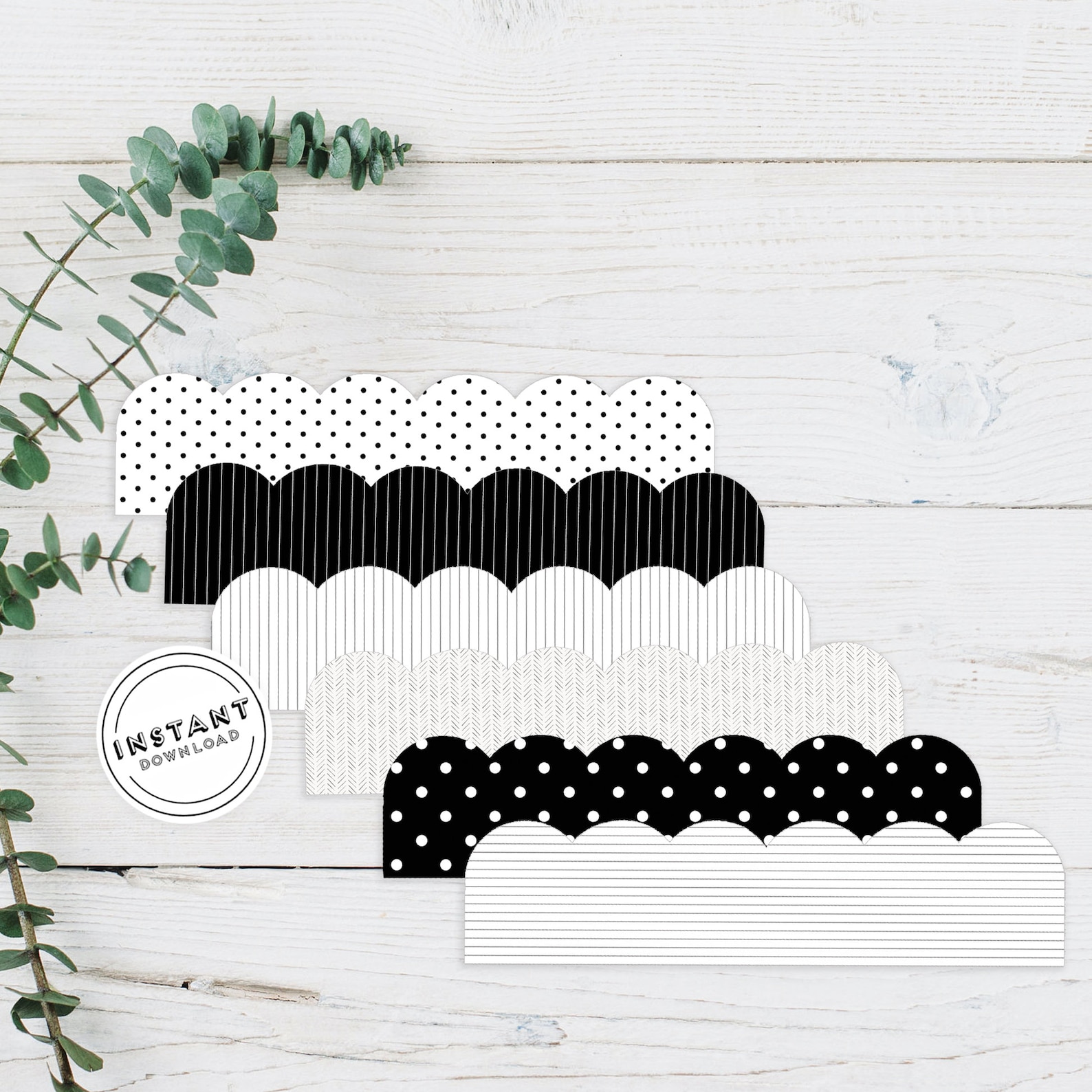 Black and White Classroom Bulletin Board Border Printable - Etsy