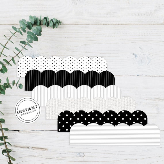 Black And White Polka Dot Bulletin Board Border