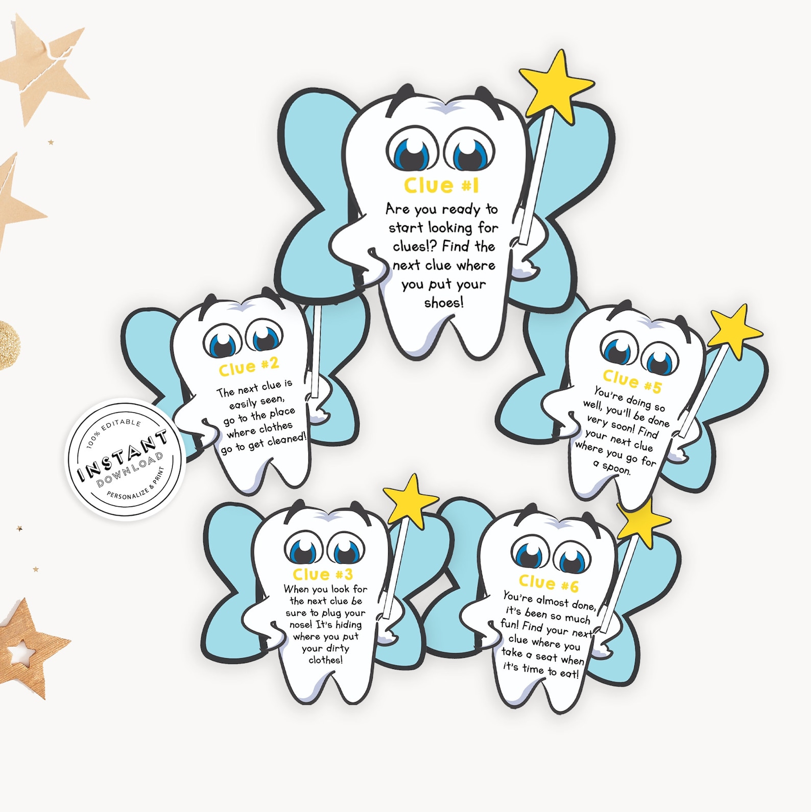 Tooth Fairy Scavenger Hunt for Kids at Home Tooth Fairy - Etsy