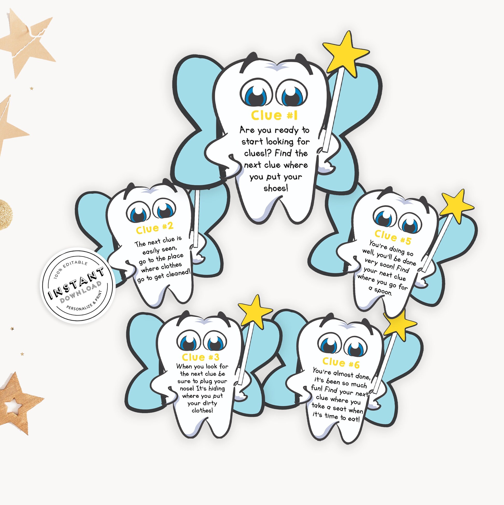 Tooth Fairy Scavenger Hunt for Kids at Home Tooth Fairy - Etsy