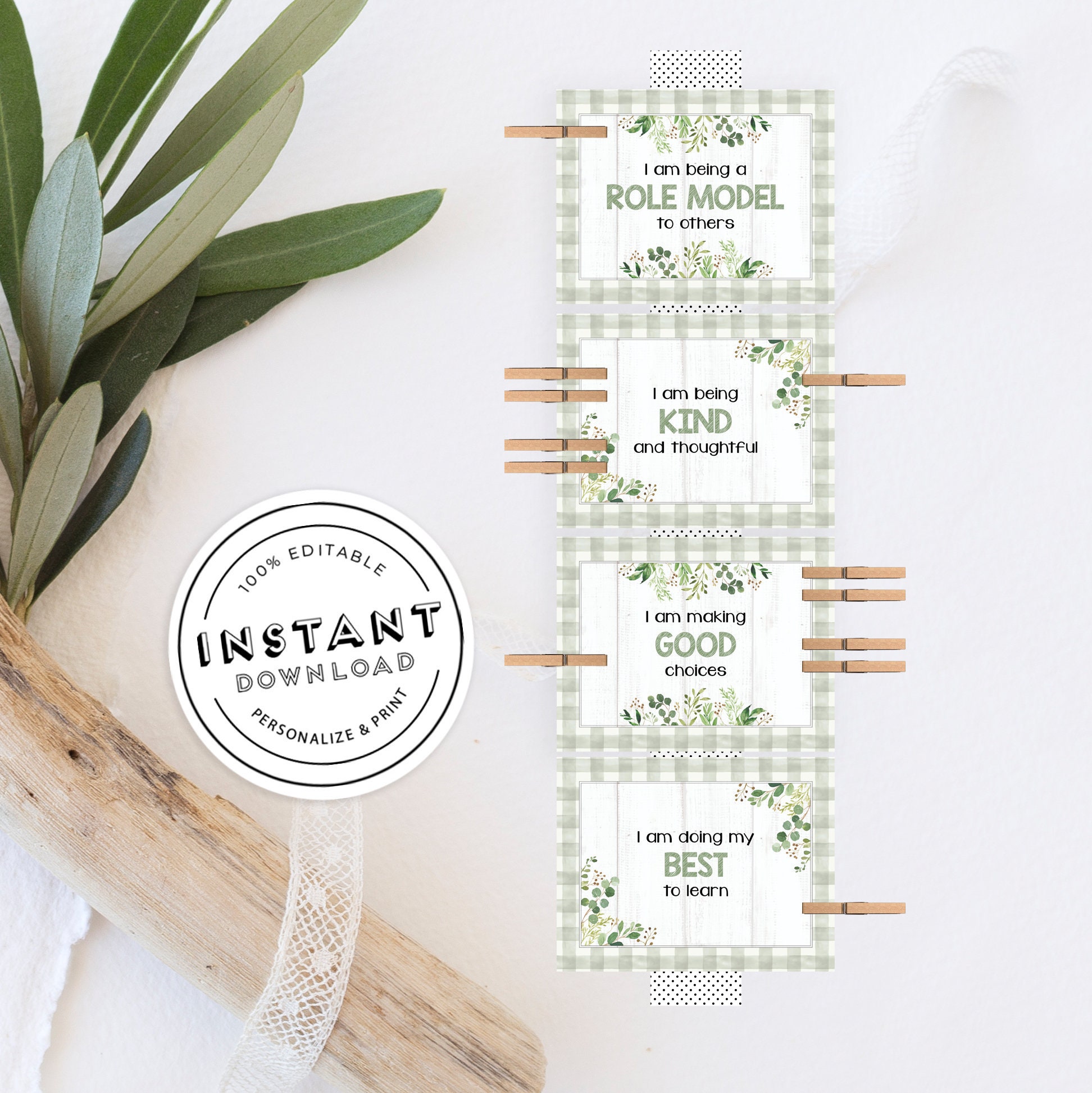 Farmhouse Behavior Clip Chart for Classroom or Home | Behavior Reward ...
