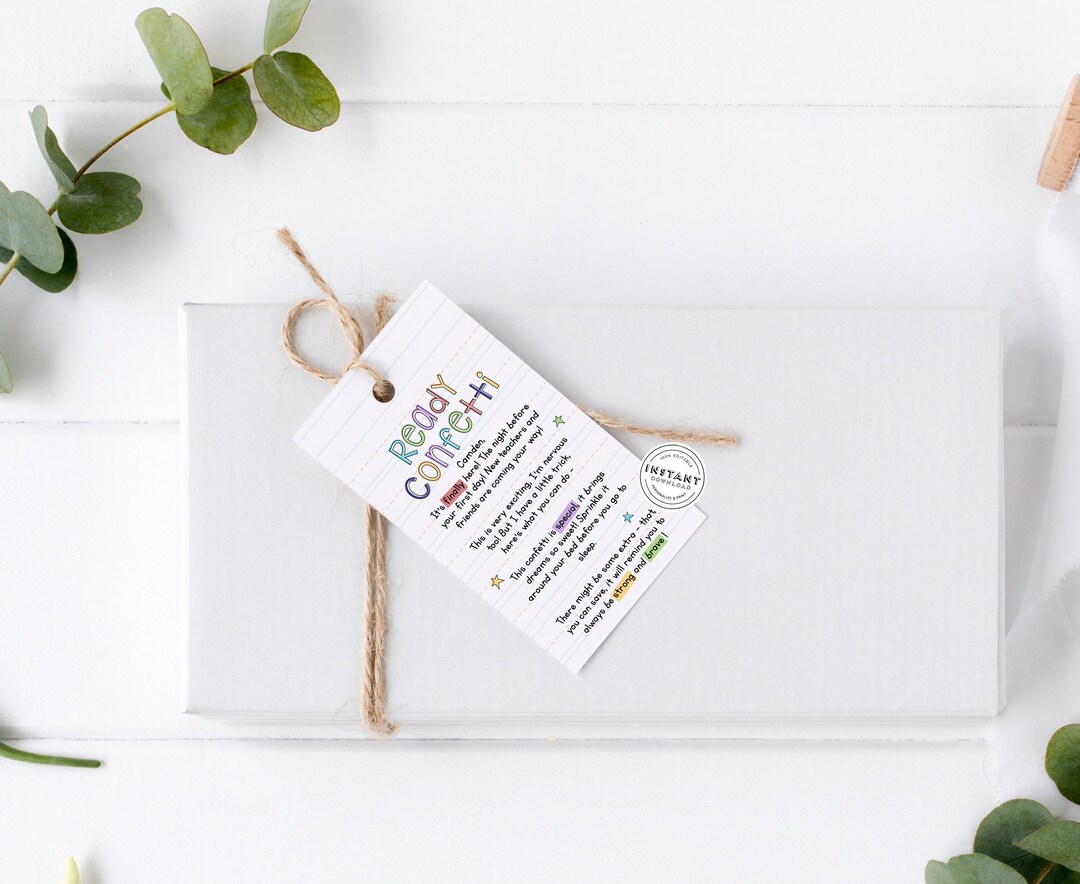 Modern Printable Ready Confetti First Day of School Confetti - Etsy