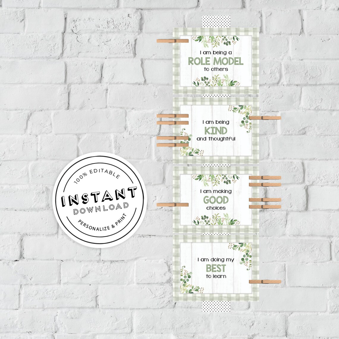Farmhouse Behavior Clip Chart for Classroom or Home | Behavior Reward ...