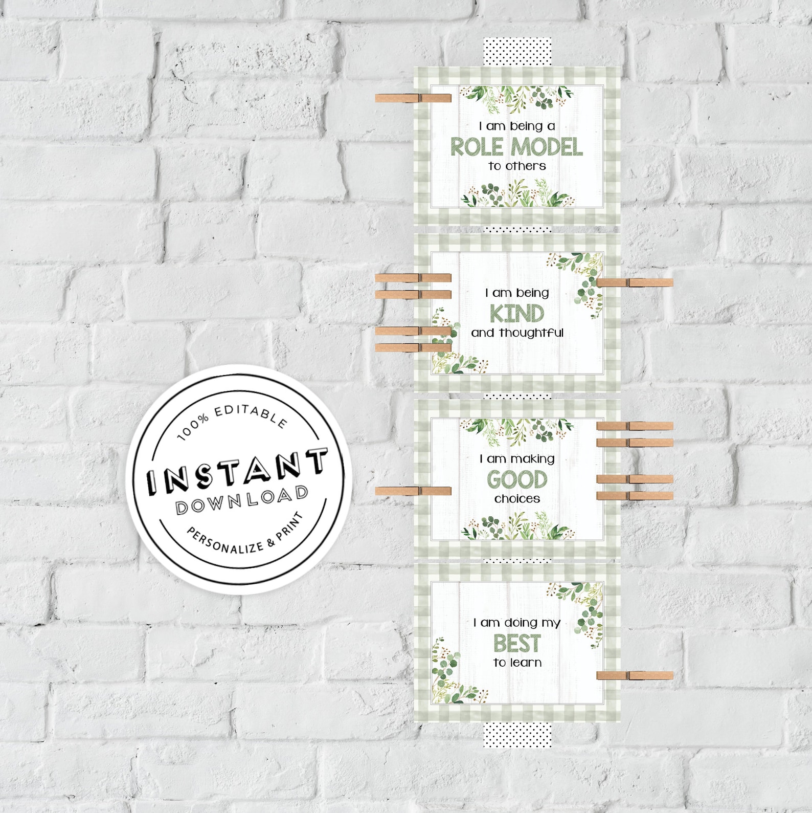 Farmhouse Behavior Clip Chart for Classroom or Home Behavior - Etsy